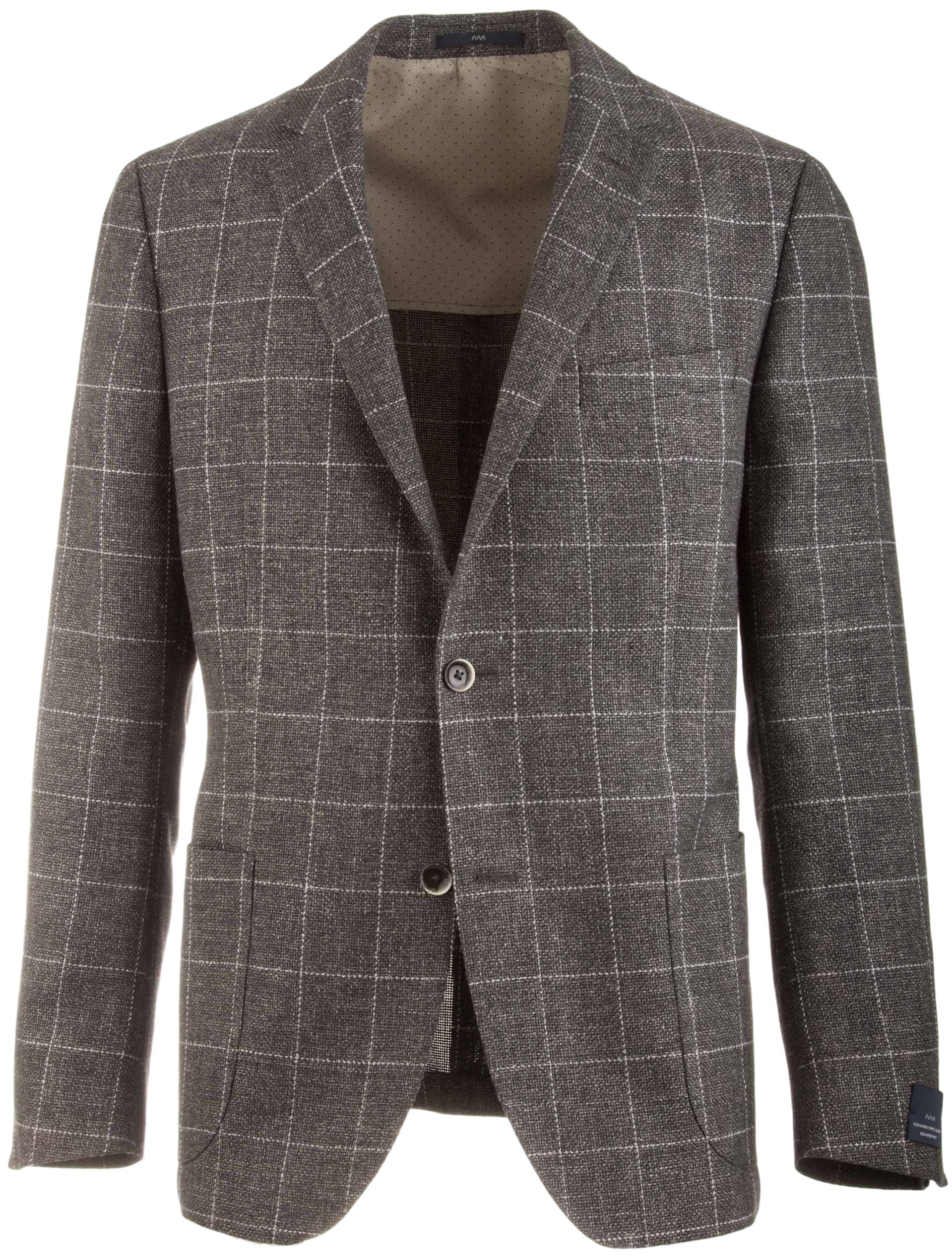 EDUARD DRESSLER Sendrik Shaped Fit Half Lined Check Jacket Dark Green ...