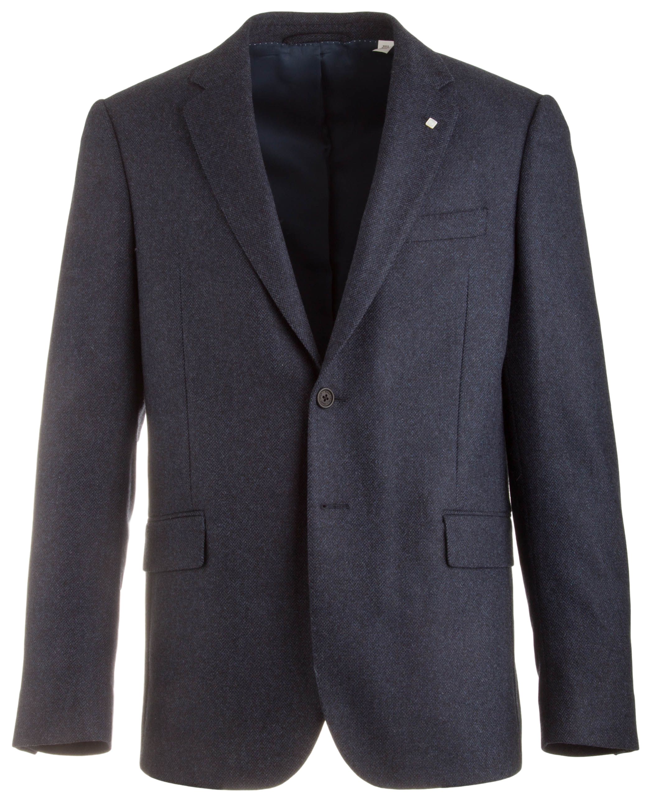 Gant Herringbone Blazer Colbert in kleur Marine | Jan Rozing Mannenmode