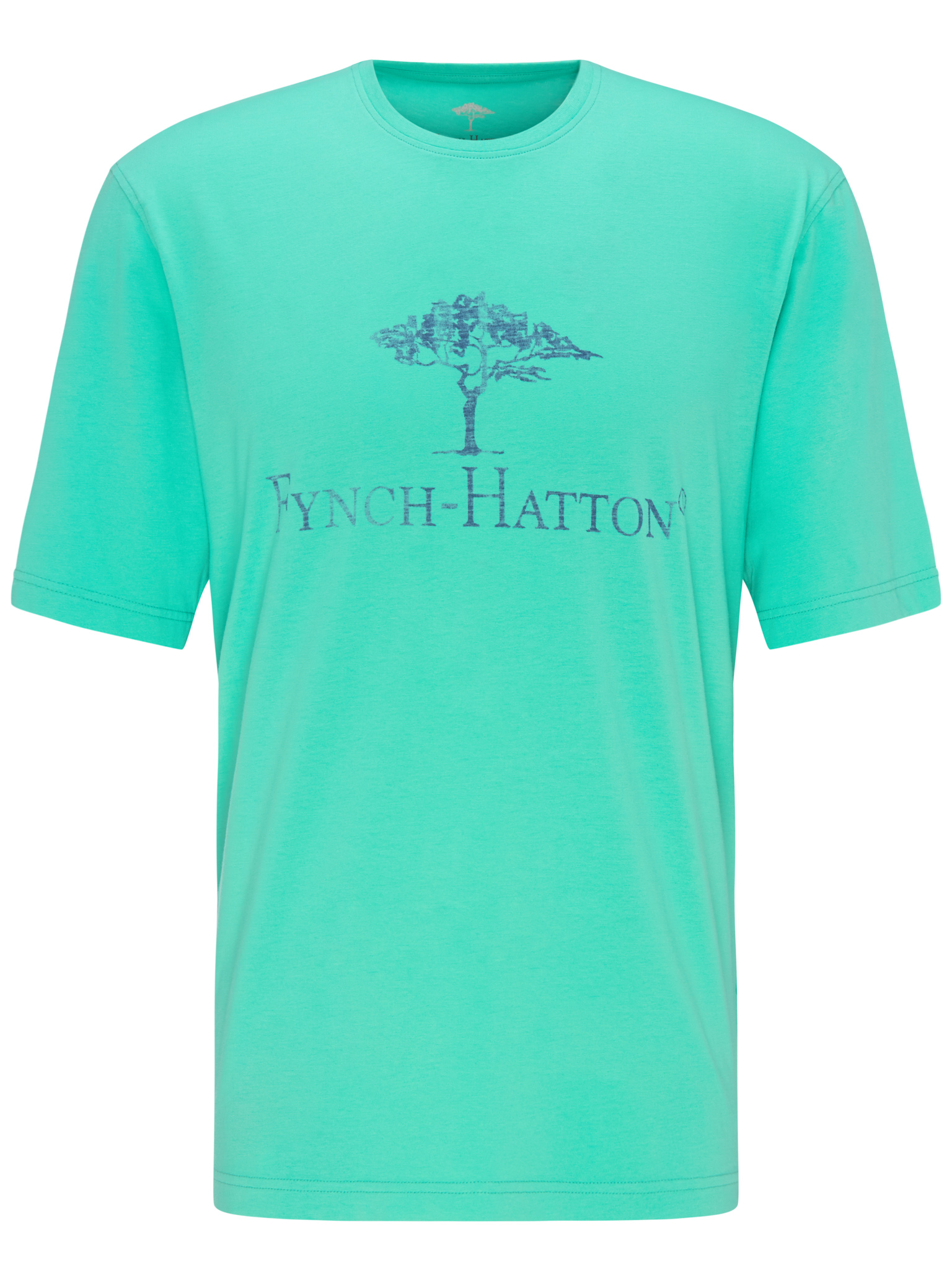 Fynch-Hatton Logo T-Shirt in kleur Fresh Mint | Jan Rozing Mannenmode