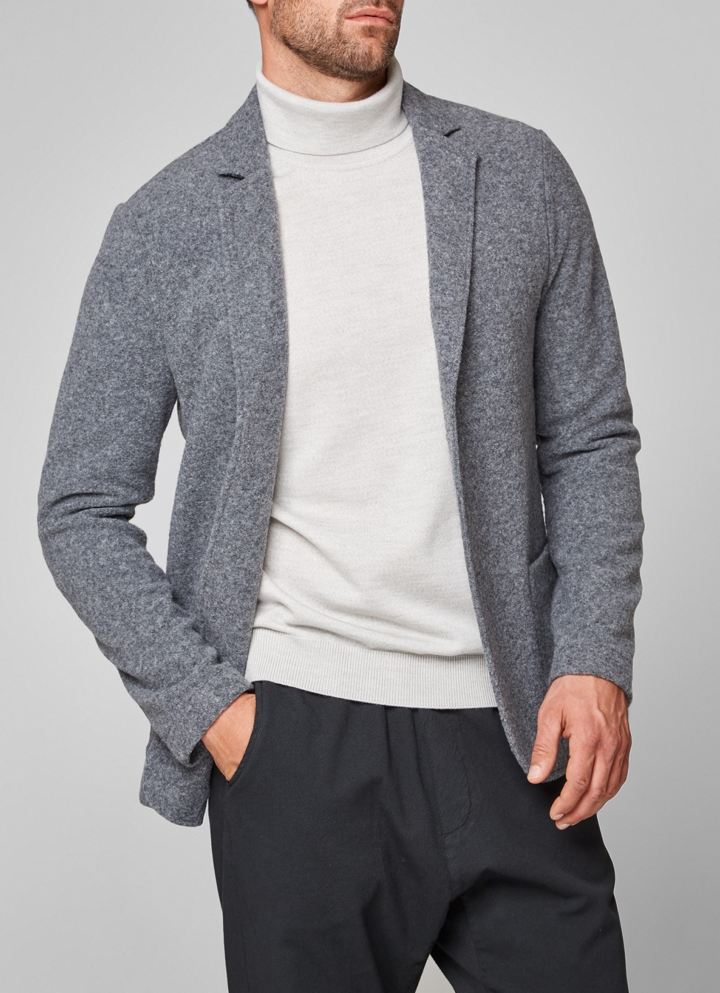Maerz Blazer Cardigan Mercury Grey | Jan Rozing Men's Fashion